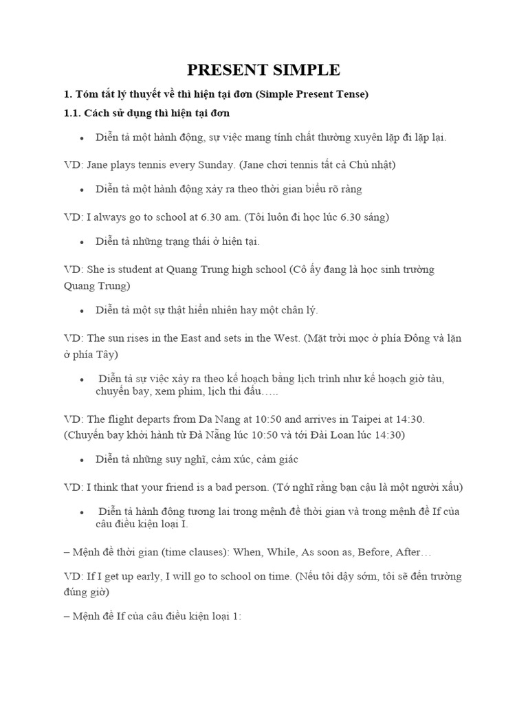 PRESENT SIMPLE | PDF