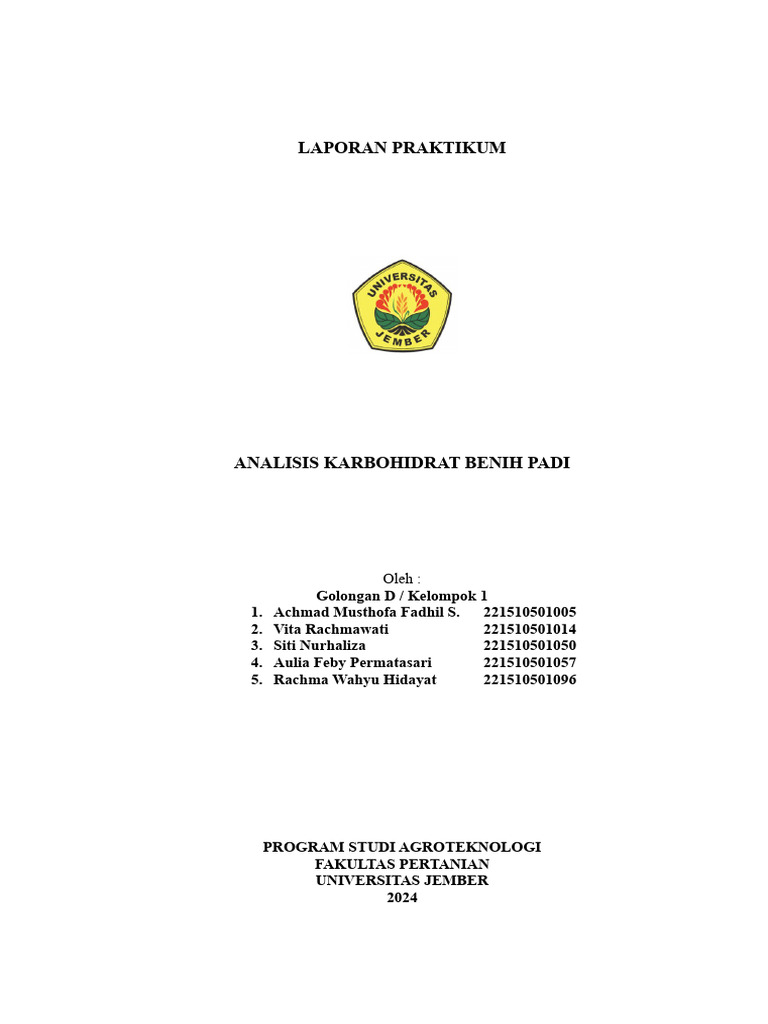 Laprak Karbohidrat | PDF | Kesehatan Holistik | Sains & Matematika
