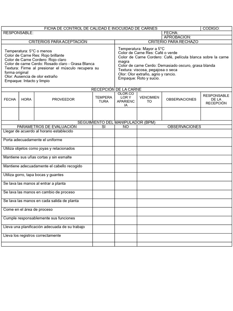 Hoja De Registro De Control De Calidad Las 7 Herramientas Básicas De