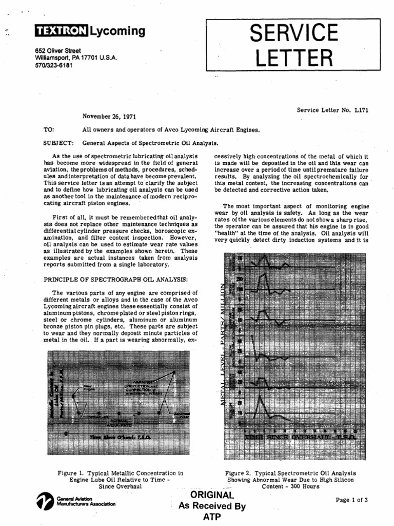 Spectrometric Oil Analysis for Aircraft Engines | PDF | Piston | Metals