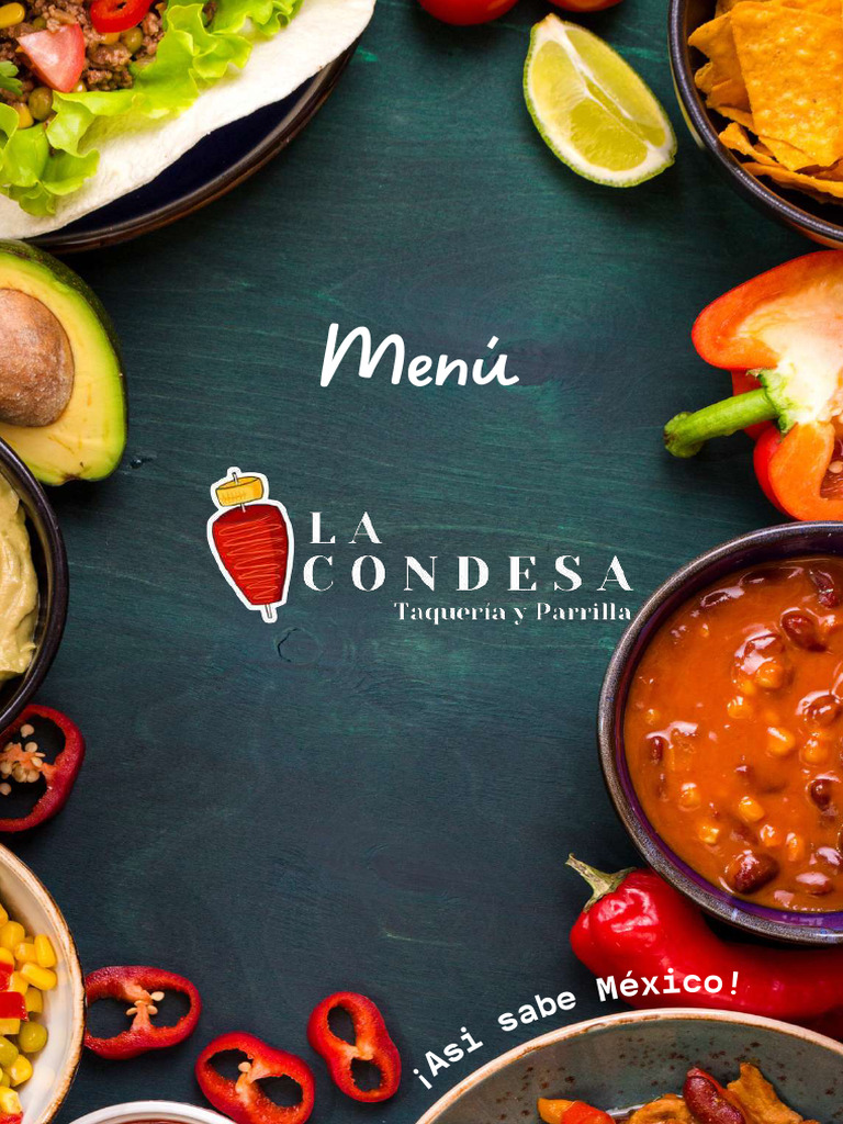 Menú La Condesa Taquería y Parrilla | PDF | Taco | Cilantro