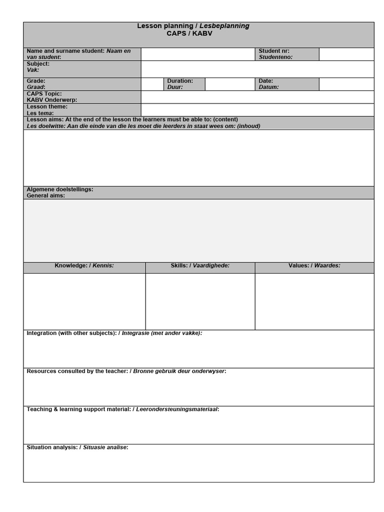 Lessonplan EMS Template | PDF