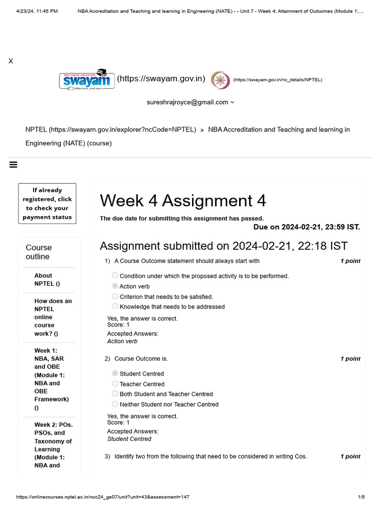 NBA Accreditation and Teaching and Learning in Engineering (NATE ...