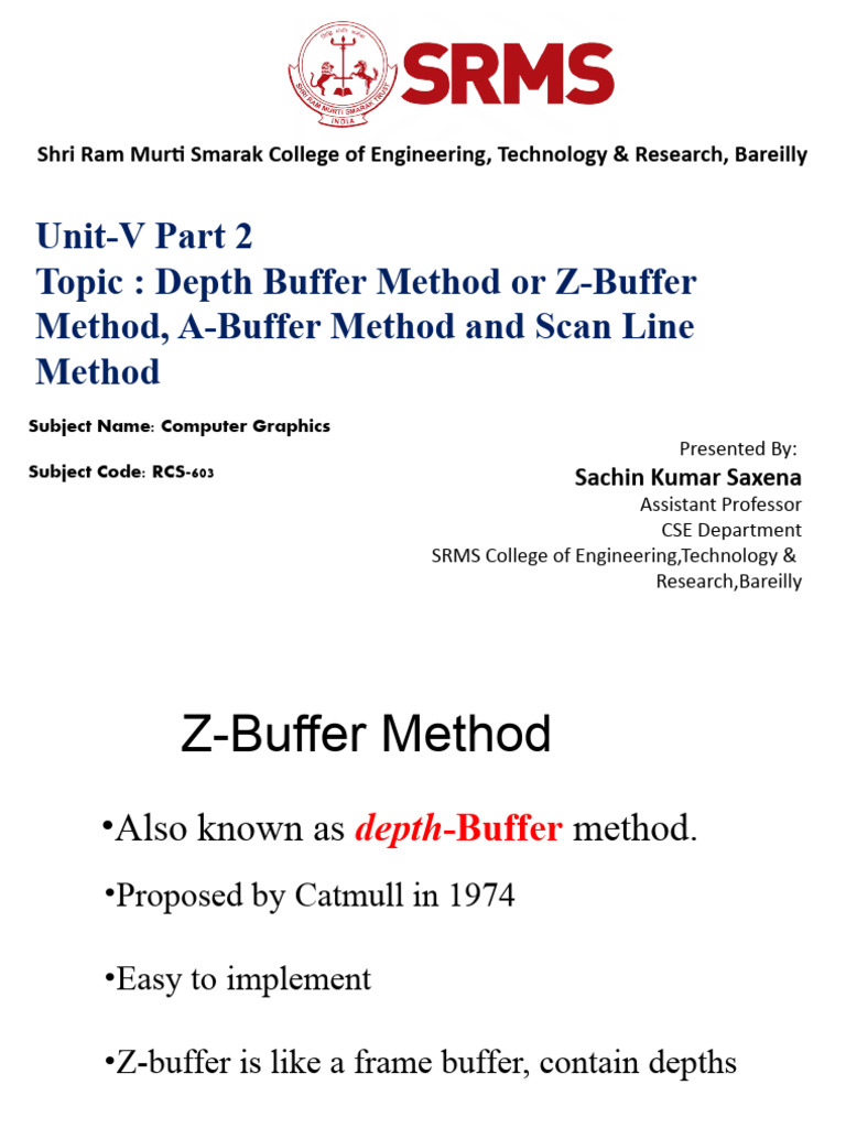 Unit-5 Computer Graphics Part-2 | PDF | Imaging | Computer Science