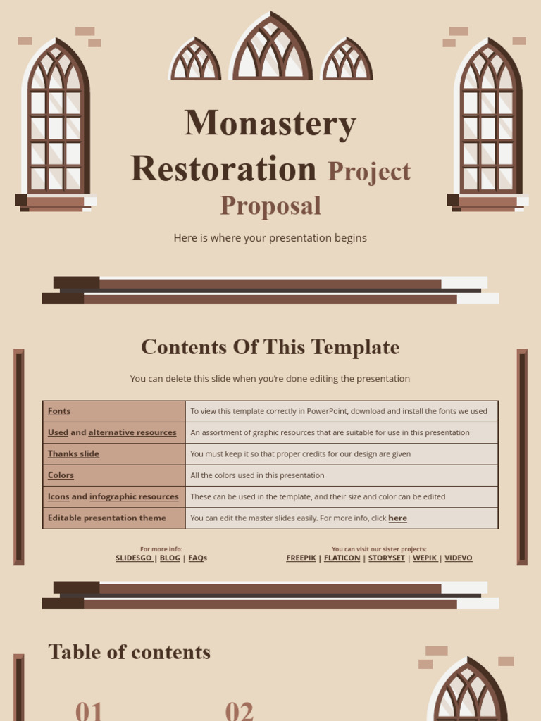 Monastery Restoration Project Proposal by Slidesgo | PDF | Expense | Sales