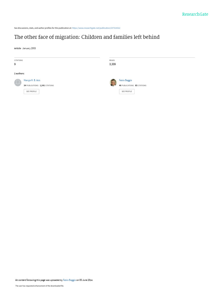 The Other Face of Migration Article | PDF | Human Migration | Migrant ...