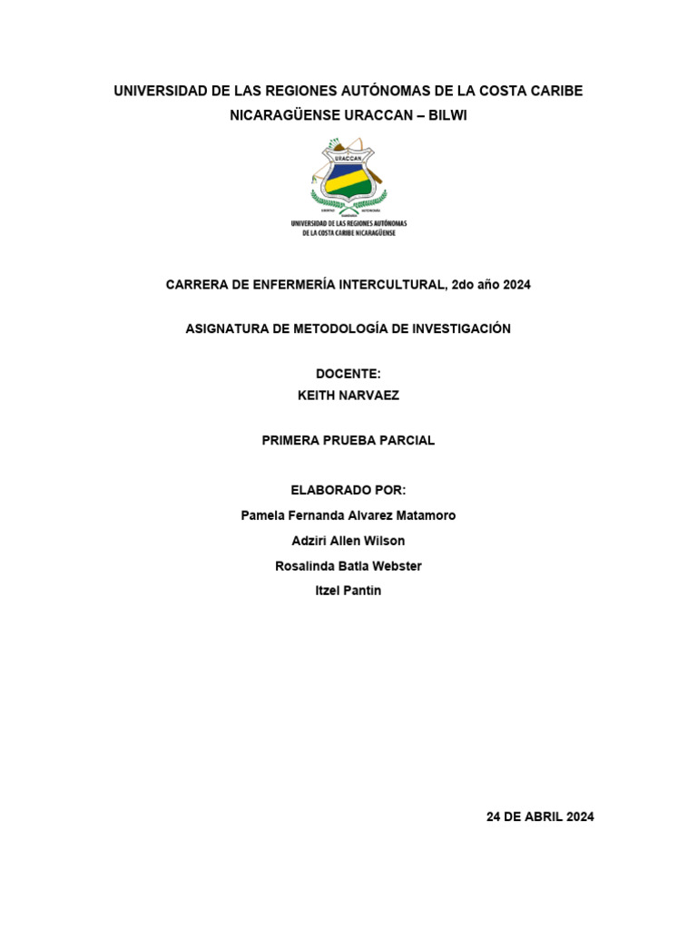 Inv - Doc 1era Parcial . | PDF | Estrés (biología) | Ansiedad