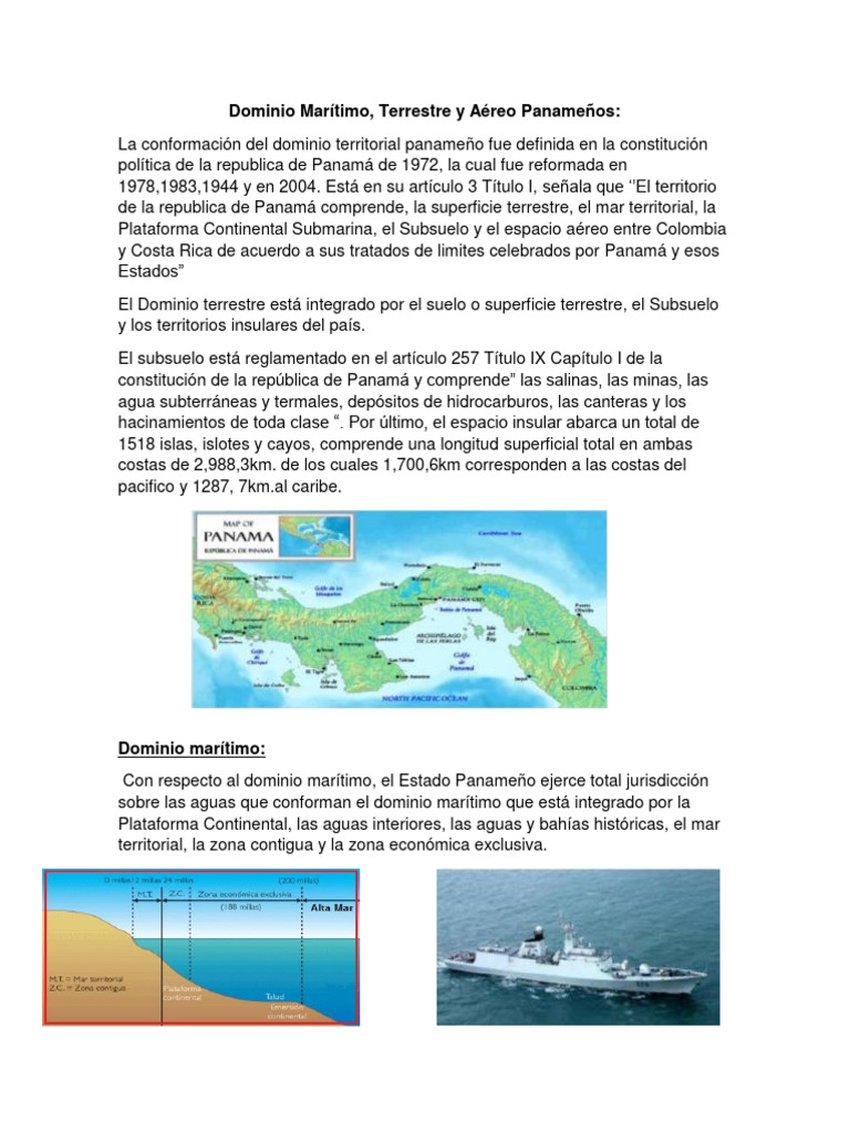 Dominio Marítimo | PDF | Panamá | Aguas territoriales