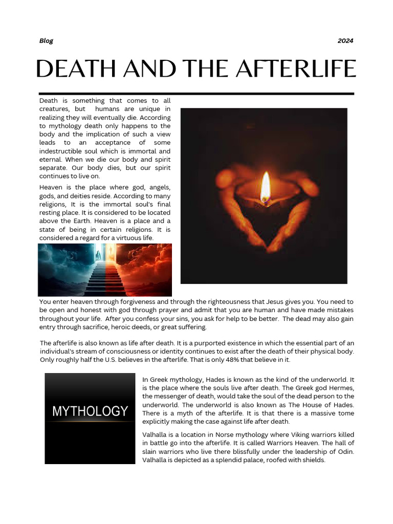 Death And The Afterlife Pdf Afterlife Heaven