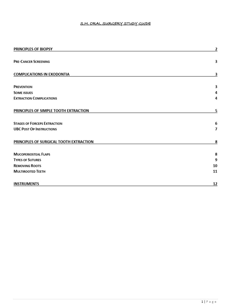 DMD Oral-Surgery-Study-Review | PDF | Biopsy | Mouth