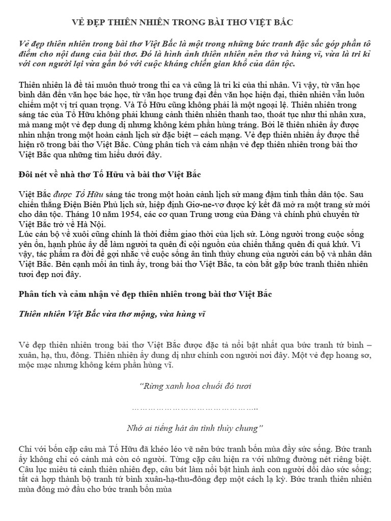 Thien Nhien Viet Bac | PDF