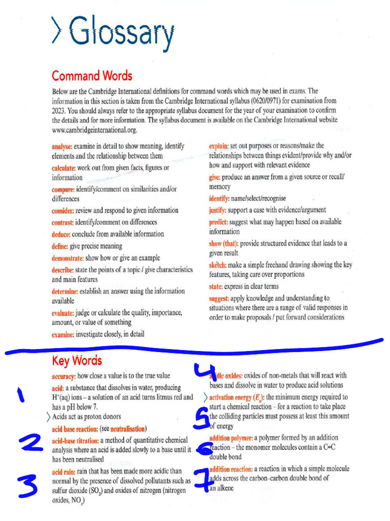 Cambridge Glossary | PDF