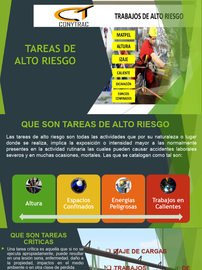 Presentacion Programas de Tareas de Alto Riesgo | PDF | Administración de Seguridad y Salud ...