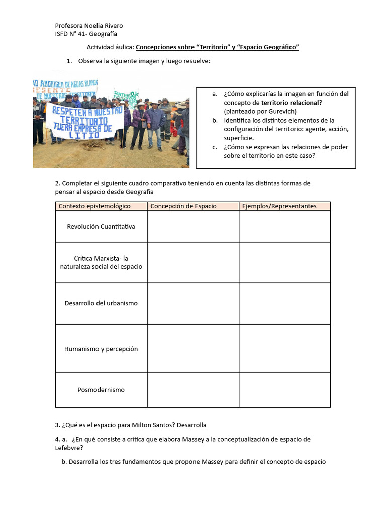 Actividad Áulica - Territorio y Espaciook | PDF | Ciencia y matemáticas