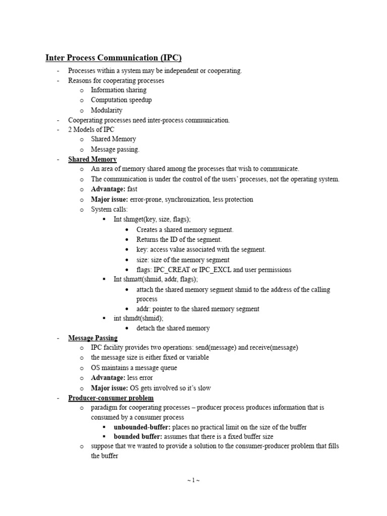Operating Systems Notes | PDF | Thread (Computing) | Scheduling (Computing) Operating Systems Notes | PDF | Thread (Computing) | Scheduling (Computing)