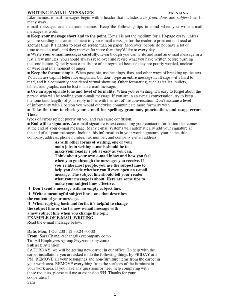 Effective Email and Article Writing Tips | PDF | Writing | Human ...