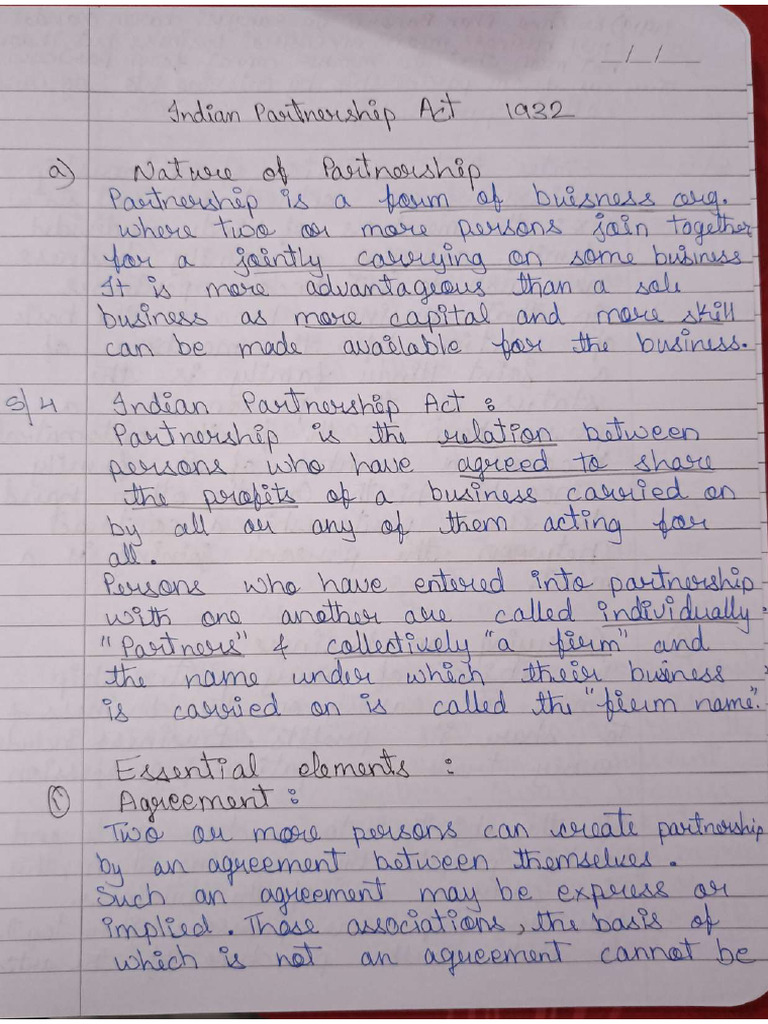 Partnership Act Notes | PDF