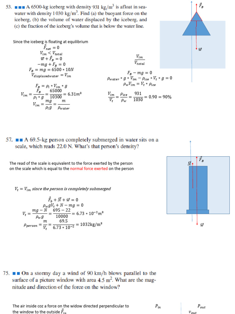 Chapter10 Problems | PDF | Buoyancy | Balloon