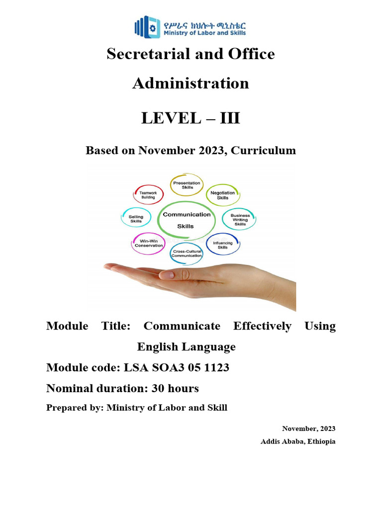 MO5-Communcate Effectively Using English Language | PDF | Communication | Information