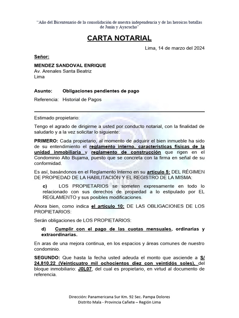 CN Mendez Sandoval Enrique | PDF | Condominio CN Mendez Sandoval Enrique | PDF | Condominio