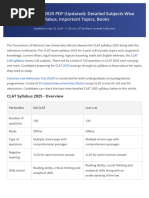 CLAT Syllabus - Origin CLAT | PDF
