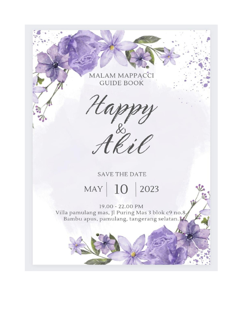 Malam Mappacci Happy & Akil | PDF