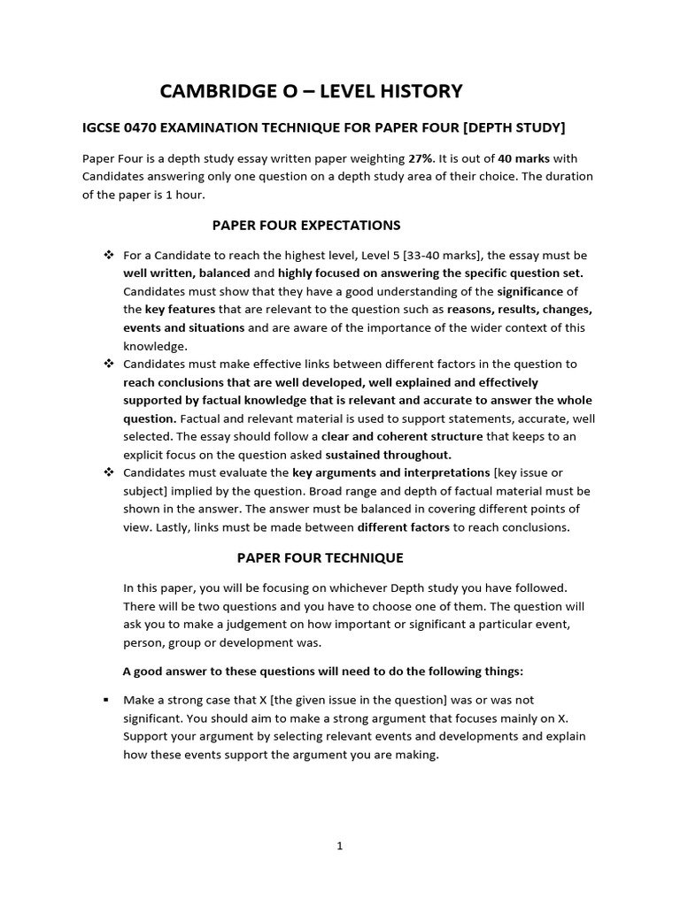 Igcse 0470 Paper 4 Answering Technique | PDF | Argument | Reason