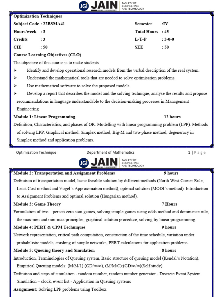 Module 1 - LPP | PDF | Mathematical Optimization | Linear Programming