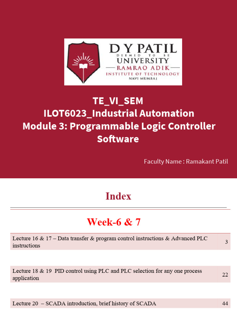 Ilot Te Vi Ia Week 6 7 | Download Free PDF | Scada | Programmable Logic Controller
