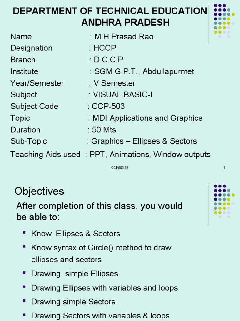 CCP503 | PDF | Ellipse | Computer Programming