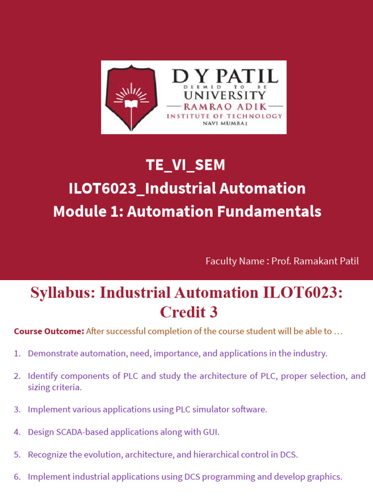 Ilot Te Vi Ia Week 1 | PDF | Automation | Programmable Logic Controller