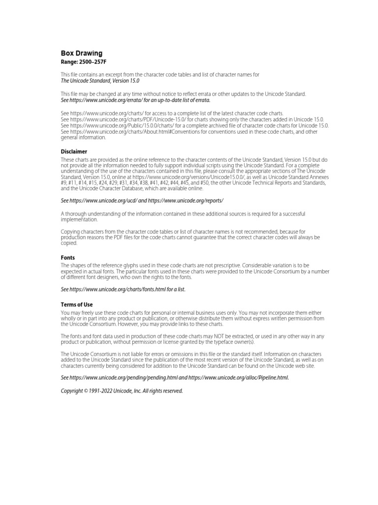 The Unicode Standard v. 15.0 | PDF | Typefaces | Symbols
