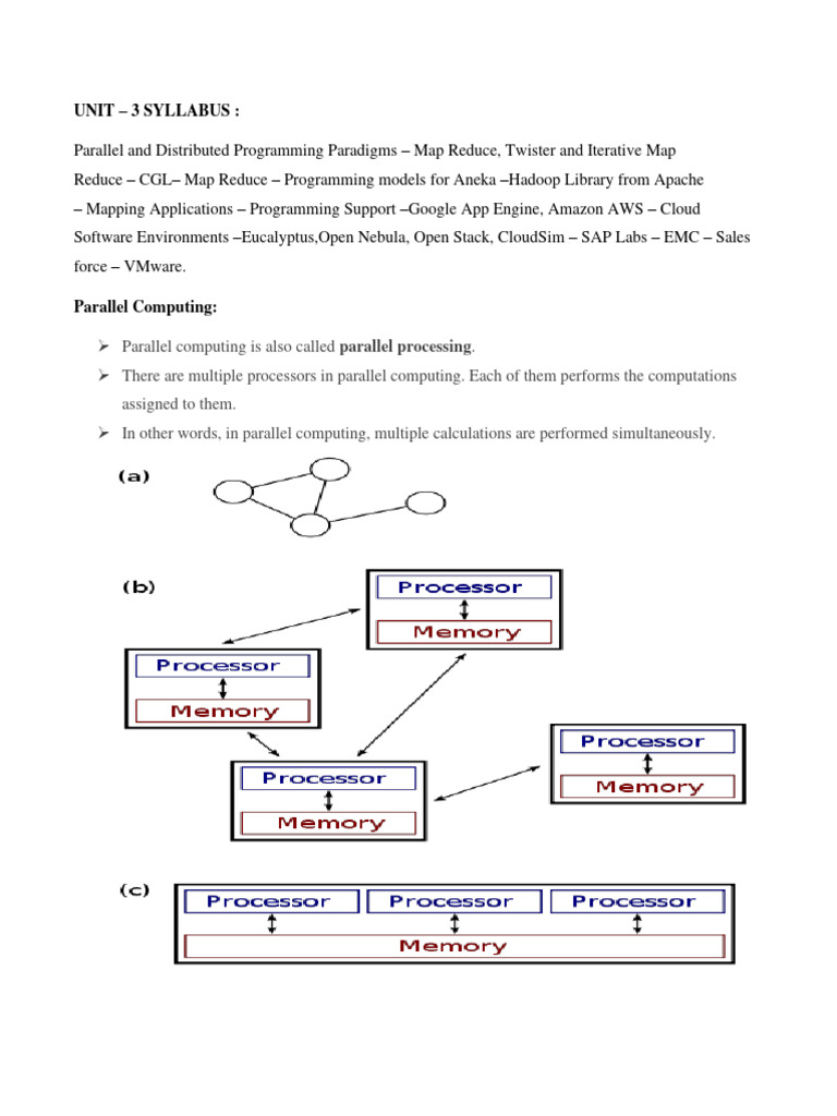 Cloud Computing Unit - 3 Final | PDF | Apache Hadoop | Cloud Computing