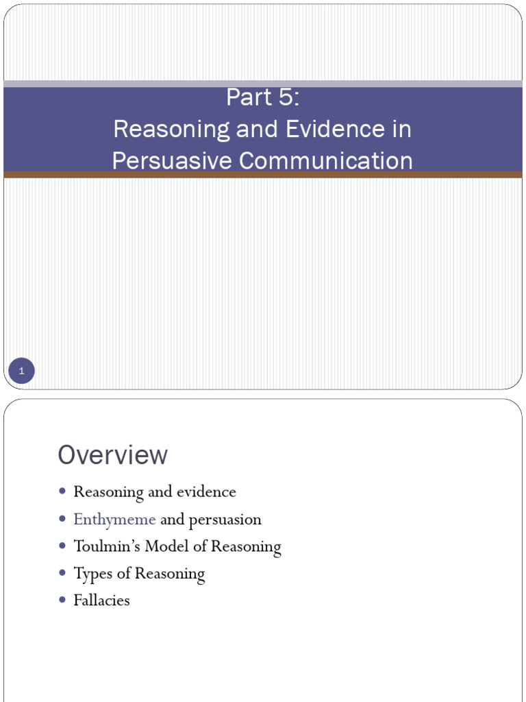 Part 5 - Reasoning and Evidence | PDF | Cost Of Living | Reason