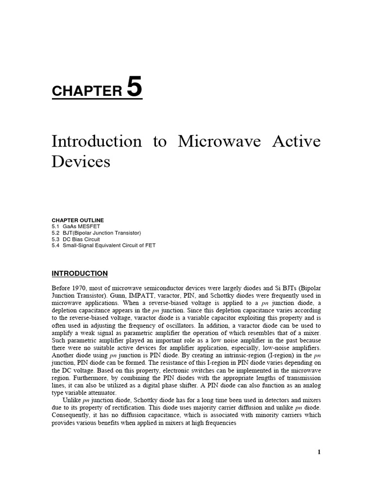 Lecture 3 Notes Active Devices Pdf Bipolar Junction Transistor Field Effect Transistor