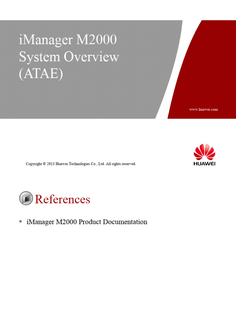 01 OZO035101 Imanager M2000 (ATAE) Product Introduction ISSUE6.00 | PDF | Computer Cluster ...
