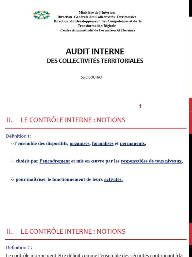 COSO 1 | PDF | Contrôle interne | Audit