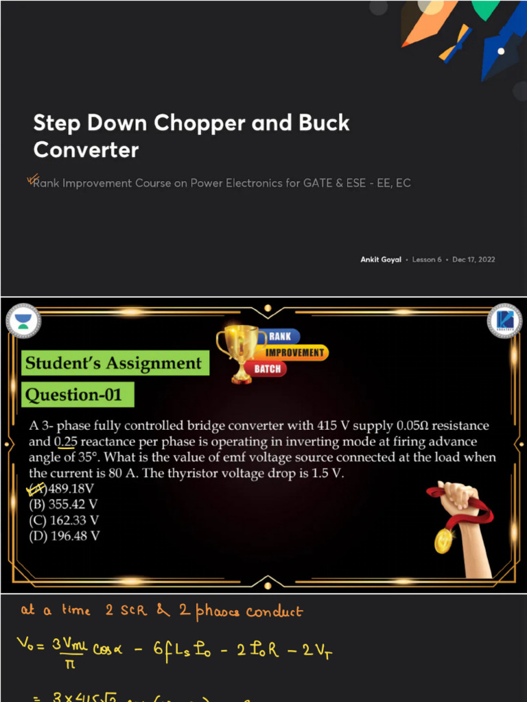 Step Down Chopper and Buck Converter With Anno | PDF
