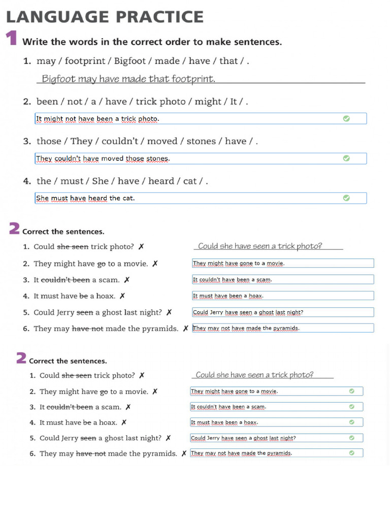 PRIMERA PRACTICA DE INGLES - UNIDAD 4 | PDF