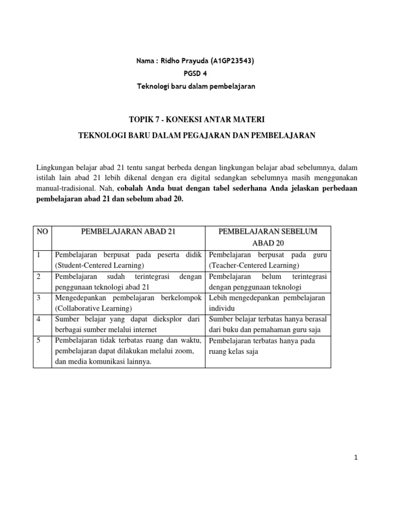 Topik 7 Koneksi Antar Materi TBPP-Ridho | PDF