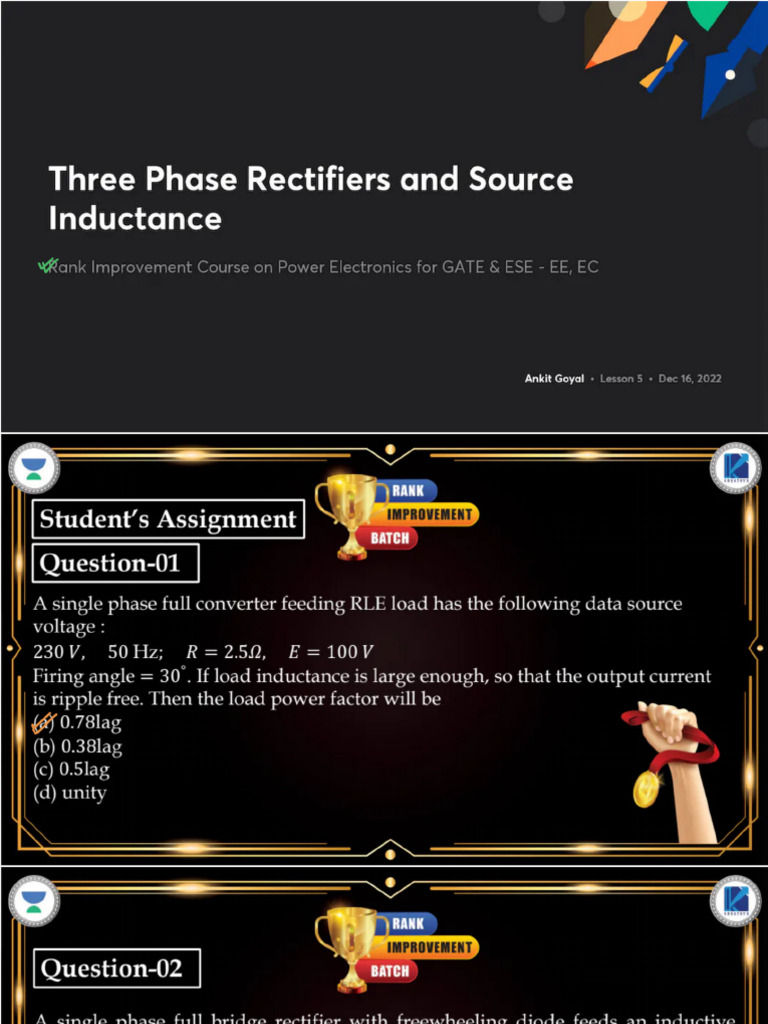 Three Phase Rectifiers and Source Inductance With Anno | PDF