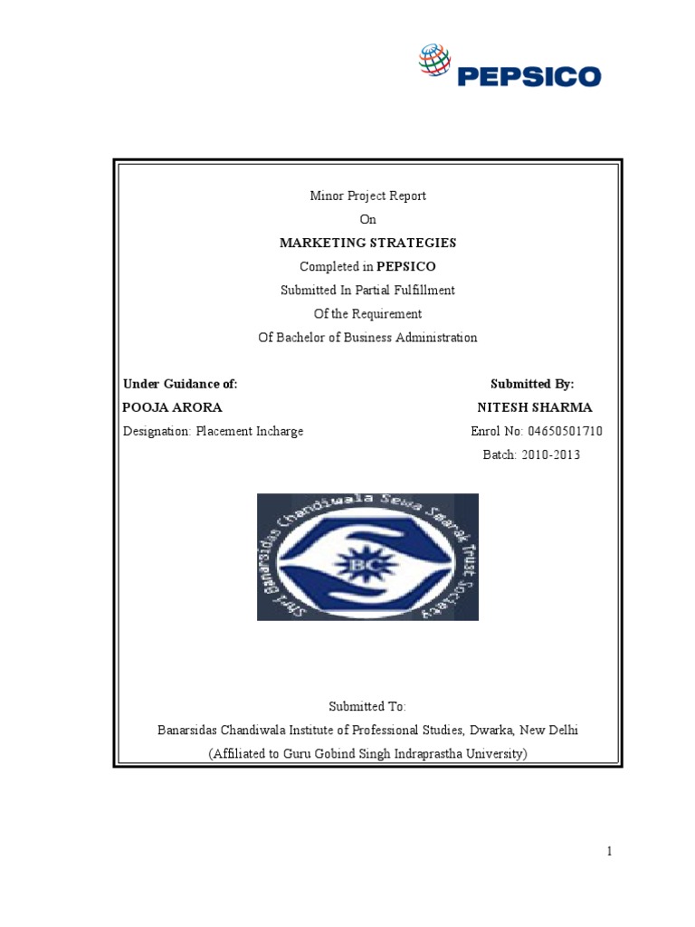 PepsiCo's Marketing Mapping Strategies Report | PDF | Pepsi Co | Pepsi