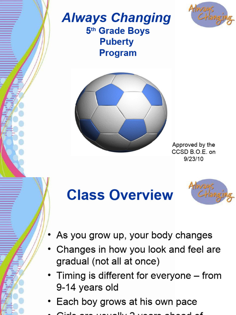 Puberty Overview for 5th Grade Boys | PDF | Puberty | Body Shape