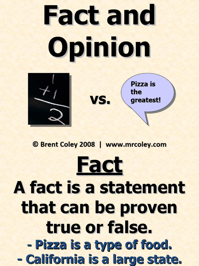 Fact and Opinion Flash Cards | PDF
