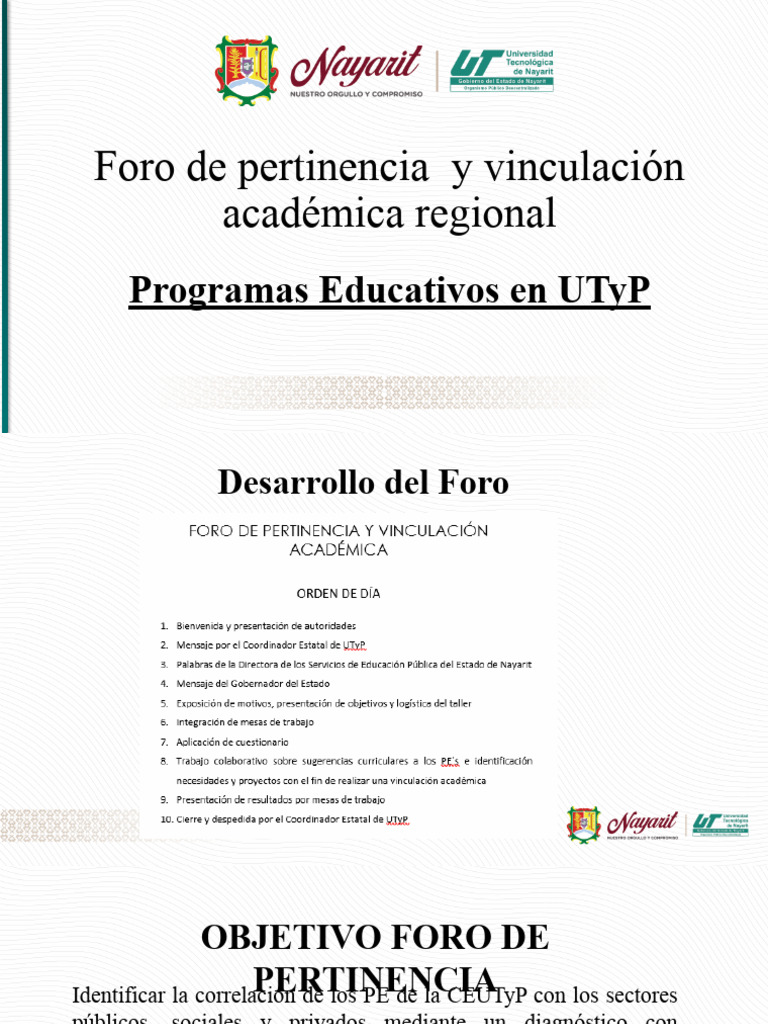 Inducción moderadorForo Pertinencia UTyP Nayarit- | PDF