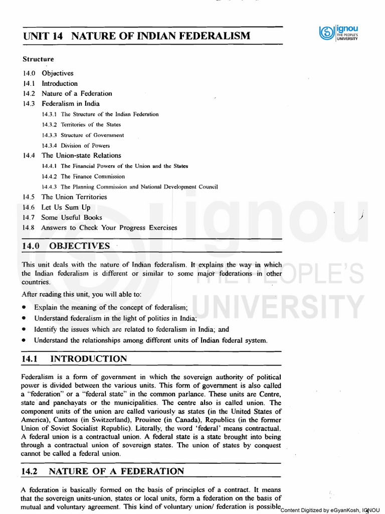 Fedral Structure and Centre State | PDF | Taxes | Governance