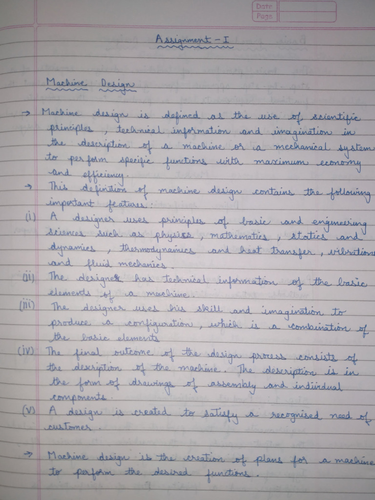 Machine Design Assignment | PDF