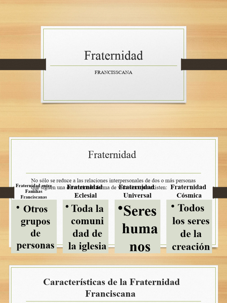 Fraternidad Franciscana: Valores y Características | PDF | Amor ...