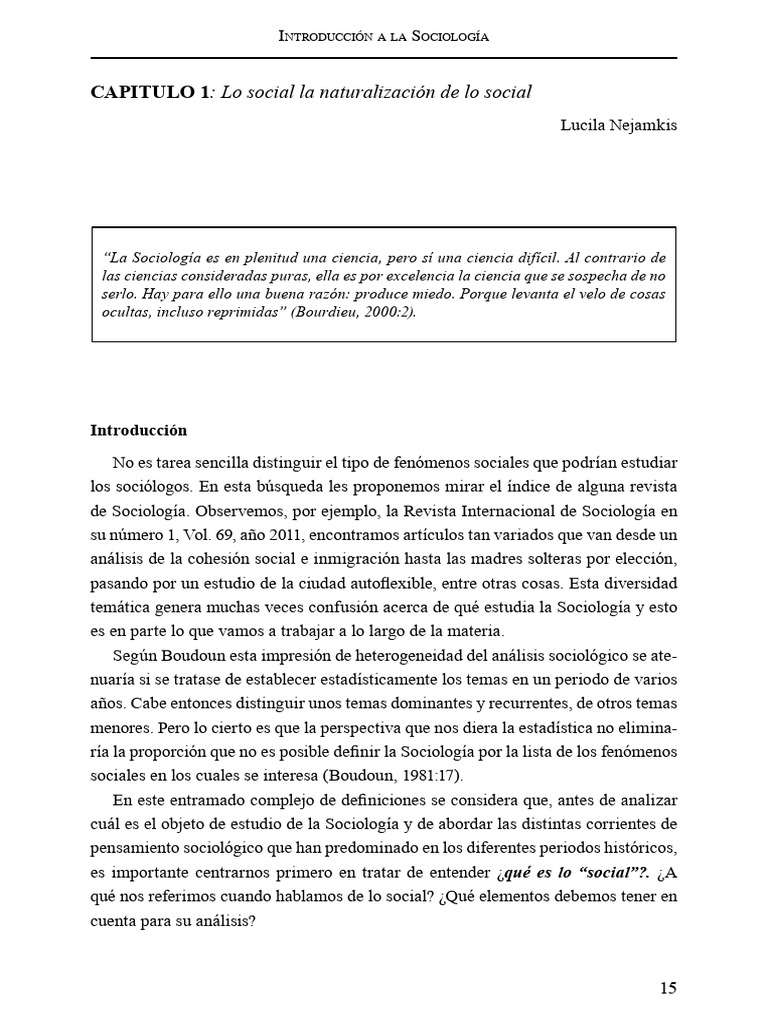 Lec. 1-5 INTRODUCCIÓN A LA SOCIOLOGIA | PDF | Sociología | Sociedad