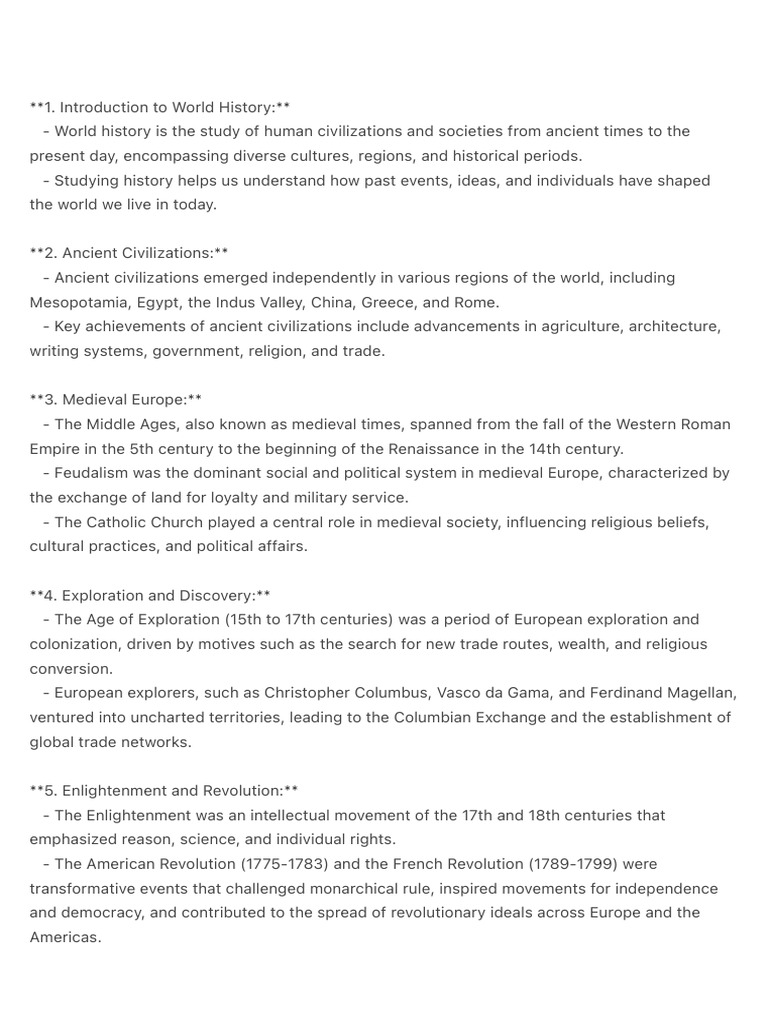 Class Notes 7th Grade History | Download Free PDF | Age Of Discovery ...